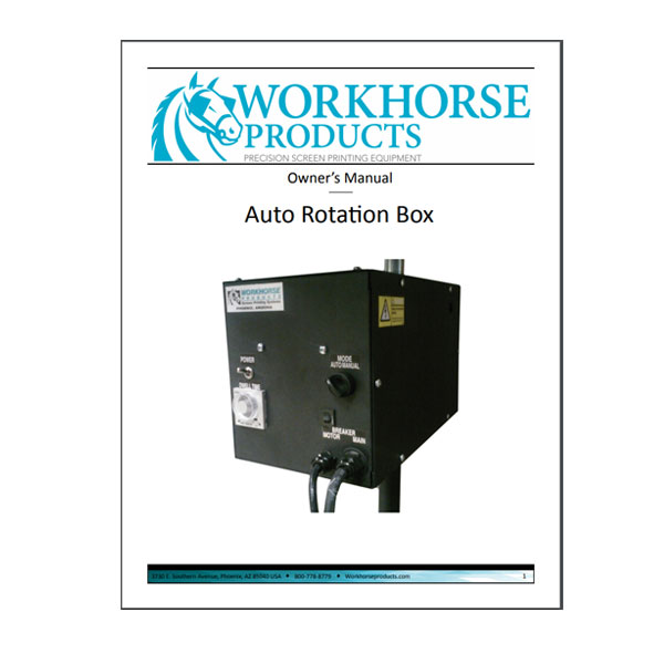 Flash Cure Units Owners Manuals – Workhorse Products Parts Store